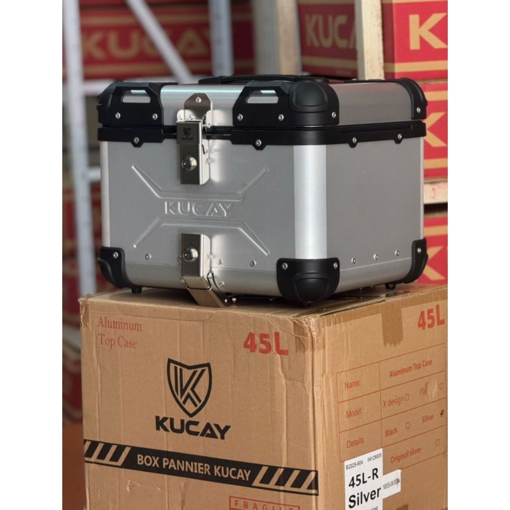 Jual Box Pannier Kucay (SURA 45 L Silver) Bahan Premium Penguncian ...