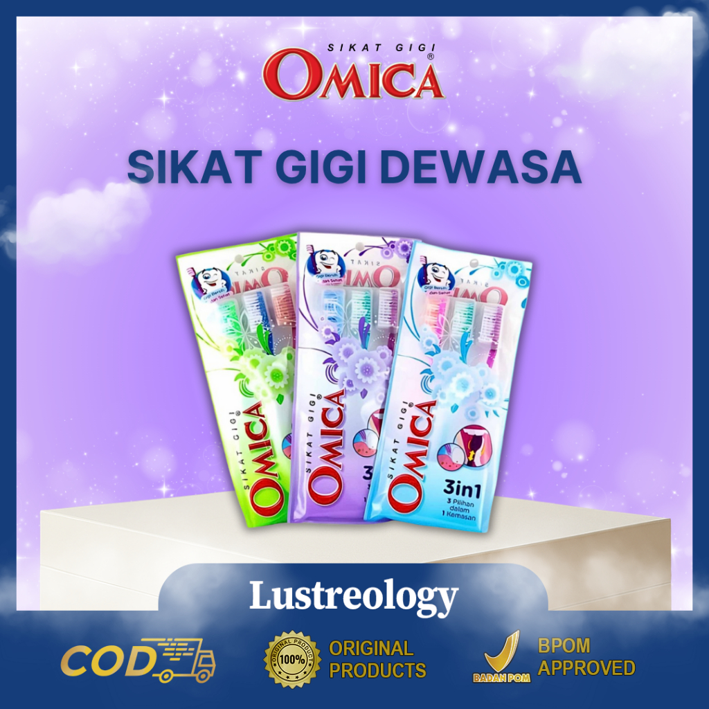 Jual Sikat Gigi Dewasa OMICA 3 IN 1 SIKAT GIGI FAMILY SOFT DOT MPAI ...