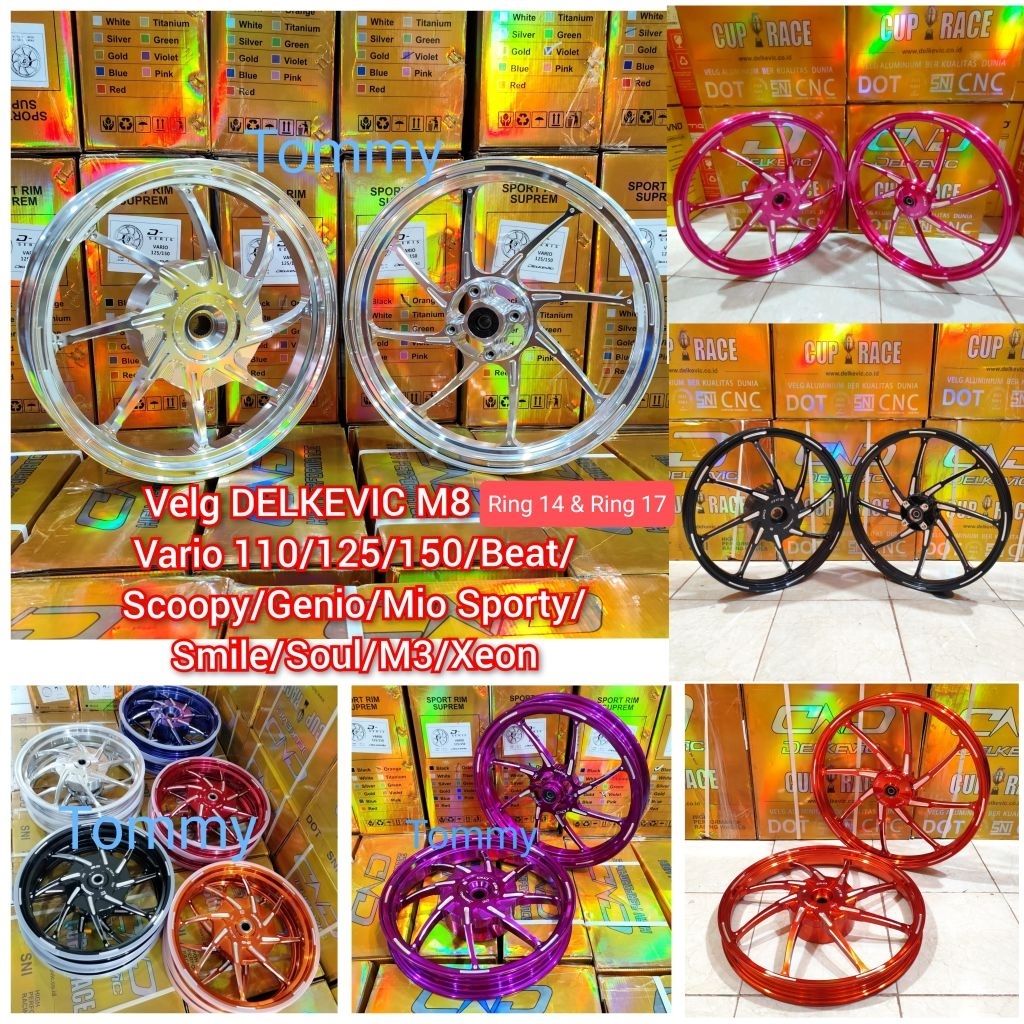 Jual Velg DELKEVIC M8 Vario 110 125 150 160 Beat Scoopy Genio Mio ...