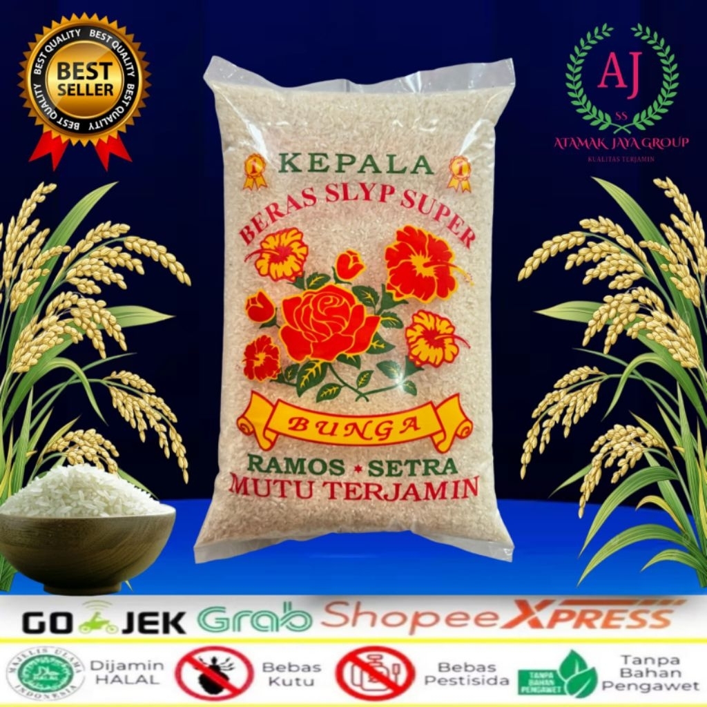 Jual Beras Cap Bunga Ramos Setra 5 Kg 10 Kg 20 Kg 25 Kg | Shopee Indonesia