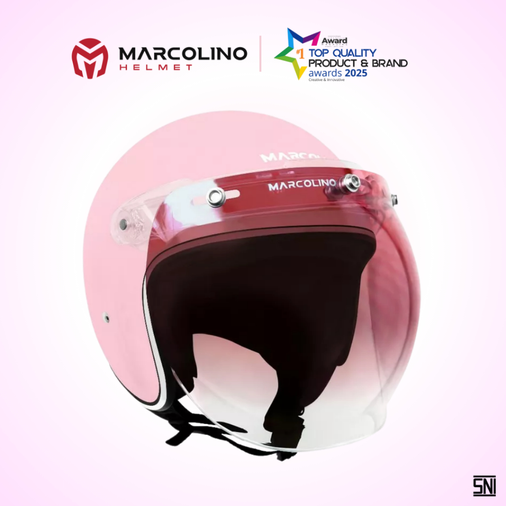 Jual Helm Wanita Bogo [ Pink Classic Edition With Visor ] Marcolino ...