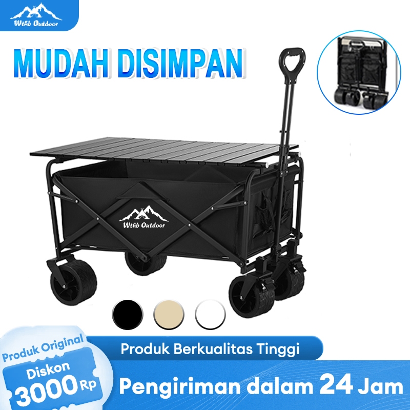 Jual WTHB Outdoor Gerobak Lipat Troli Barang Camping Outdoor Troli ...