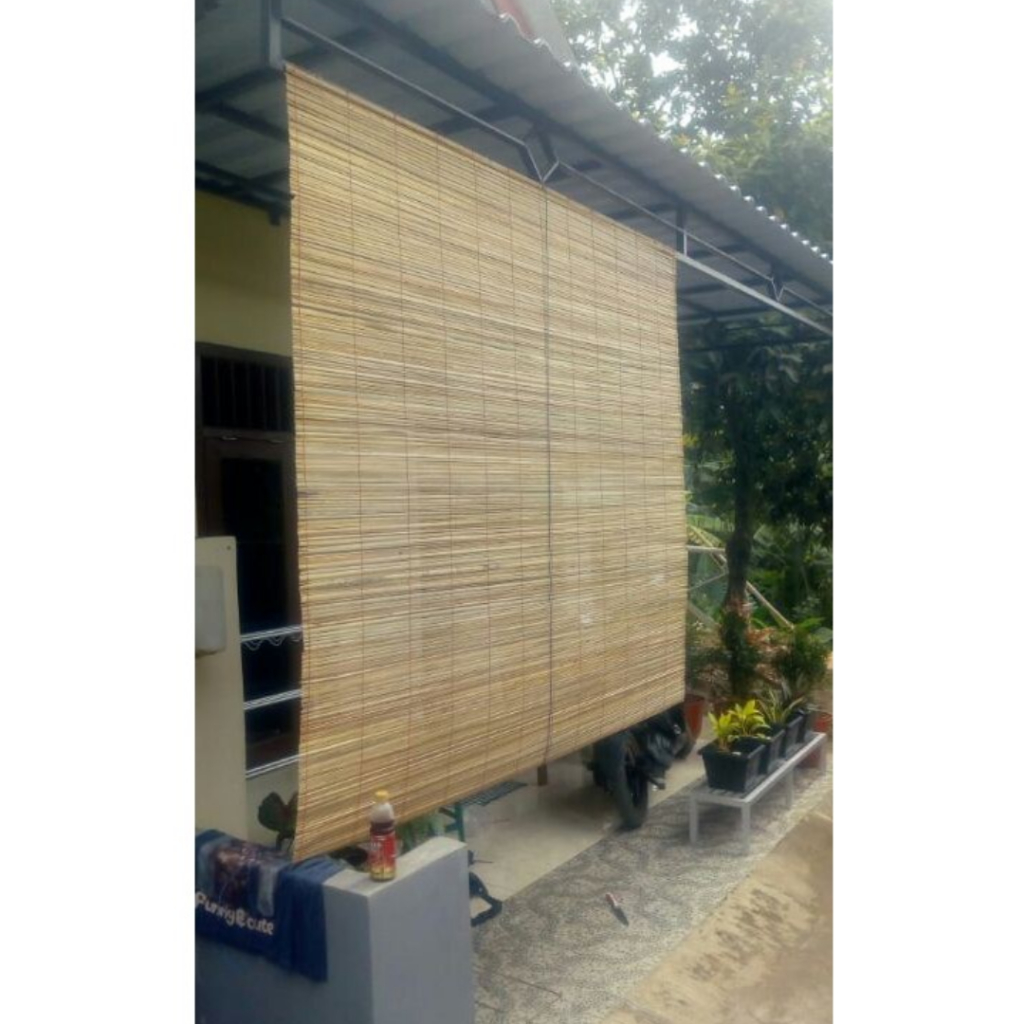 Jual Tirai Bambu Krey Gulung Outdoor ILEBAR KALI TINGGI 2x2m + Tali ...
