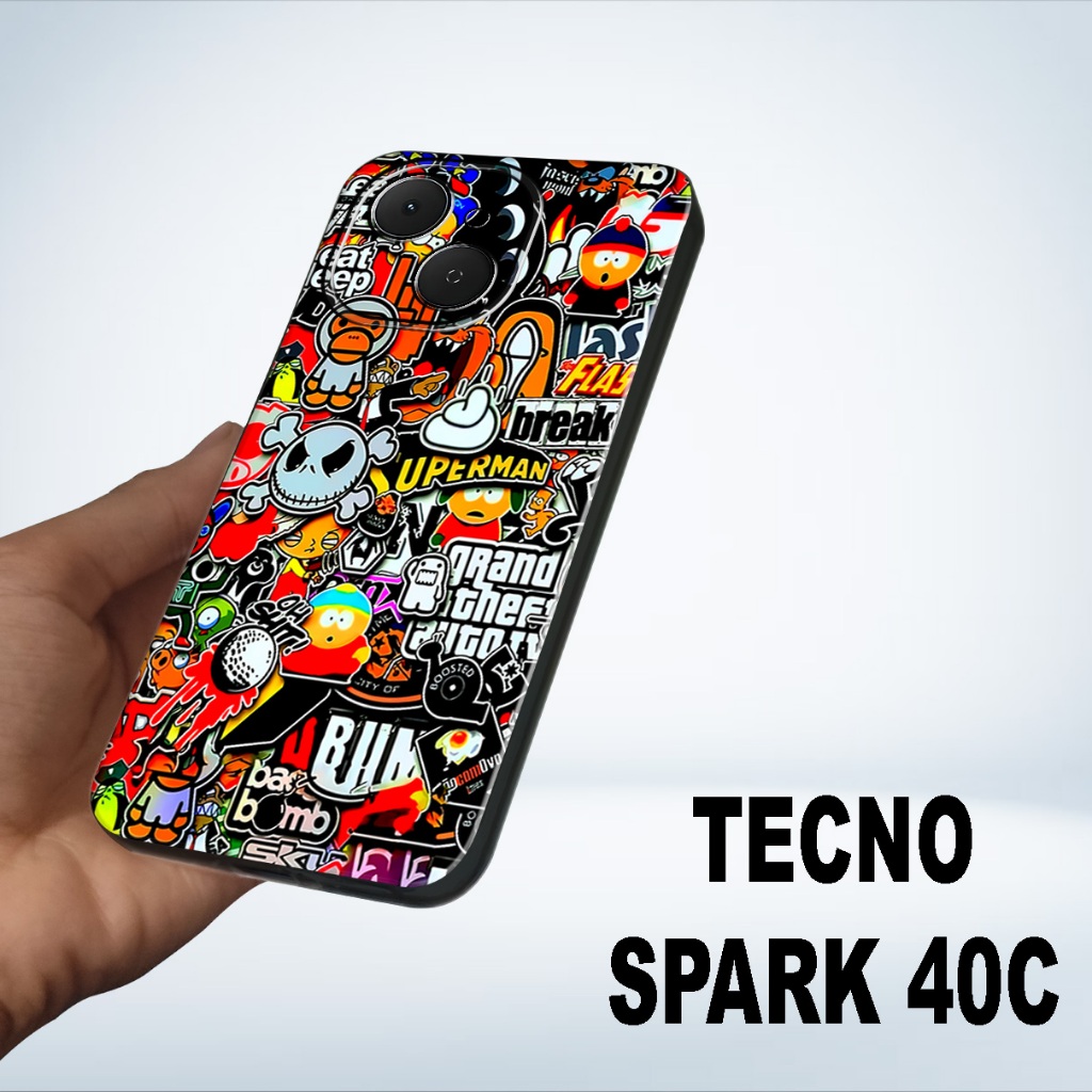 Jual case karet untuk Hp Tecno Spark 40C/CC25/softcase Tecno Spark 40C ...