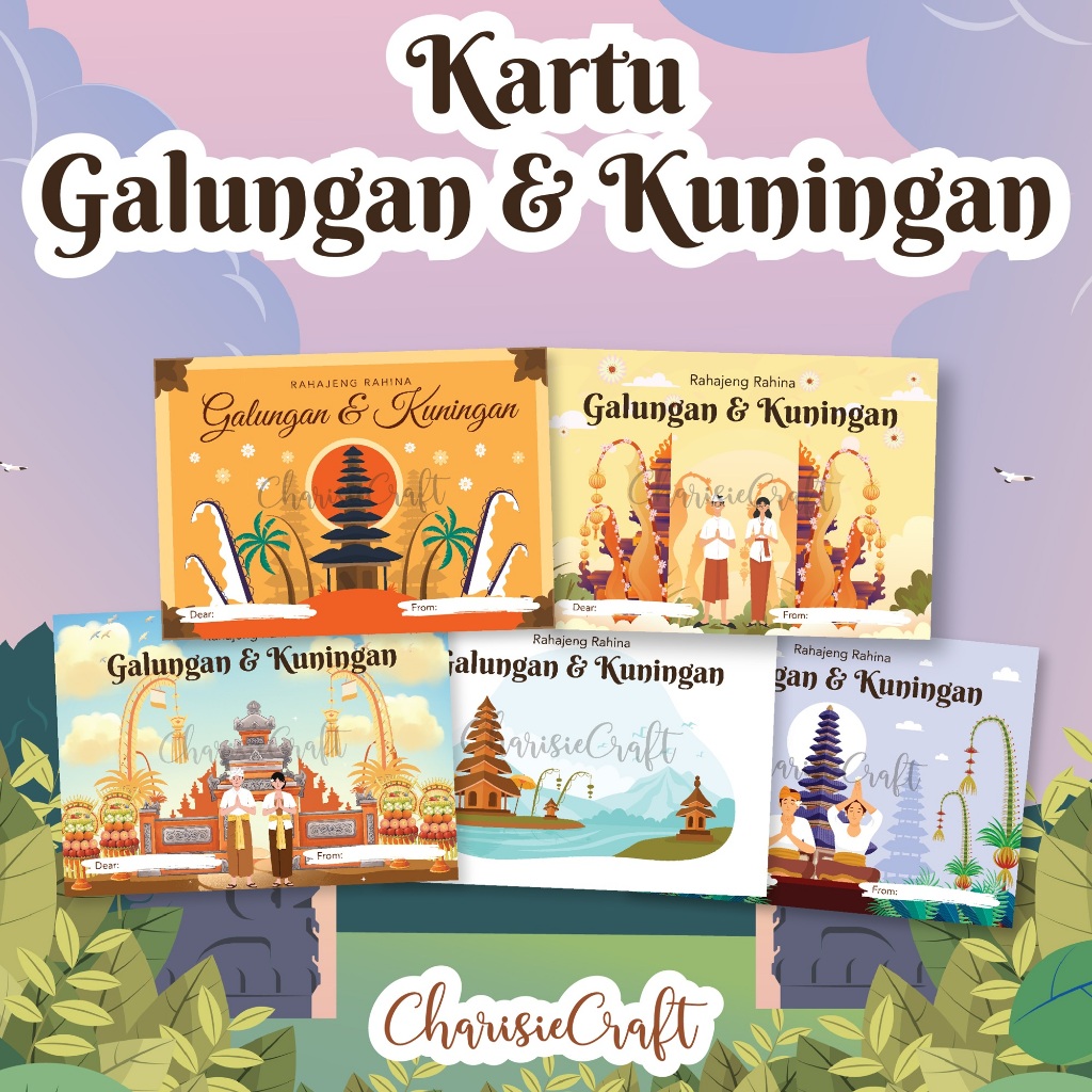 Jual Kartu hari raya galungan kuningan nyepi Kartu galungan dan ...