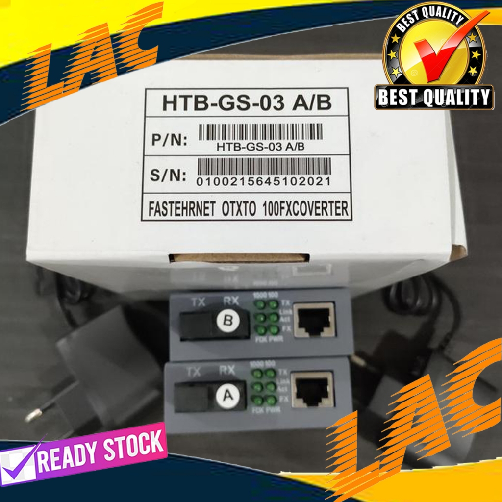 Jual Media Converter NETLINK HTB GS 03 ,AB, Sepasang A dan B Gigabit ...