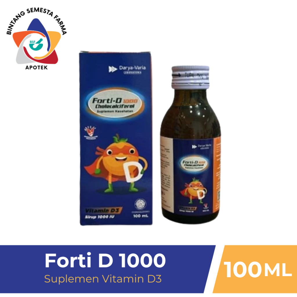 Jual Forti D-1000 IU 100 Ml Suplemen Vitamin D3 | Shopee Indonesia