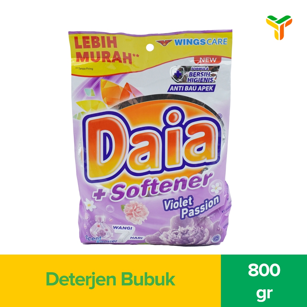 Jual Daia Powder Detergent / Deterjen Bubuk Violet 800 Gr | Shopee ...