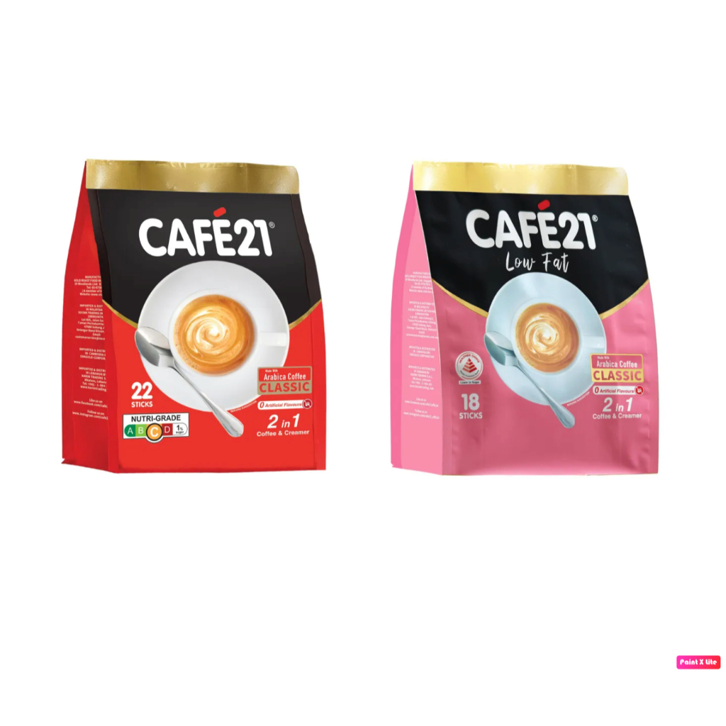 Jual Cafe21 2 in 1 Instant Coffeemix 21 x 12g - Low Fat 18 x 14g ...
