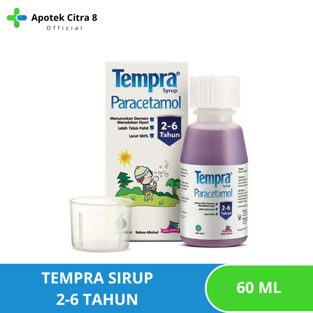 Jual Tempra Anggur Sirup untuk Menurunkan Demam (60 ml, 100 ml ...