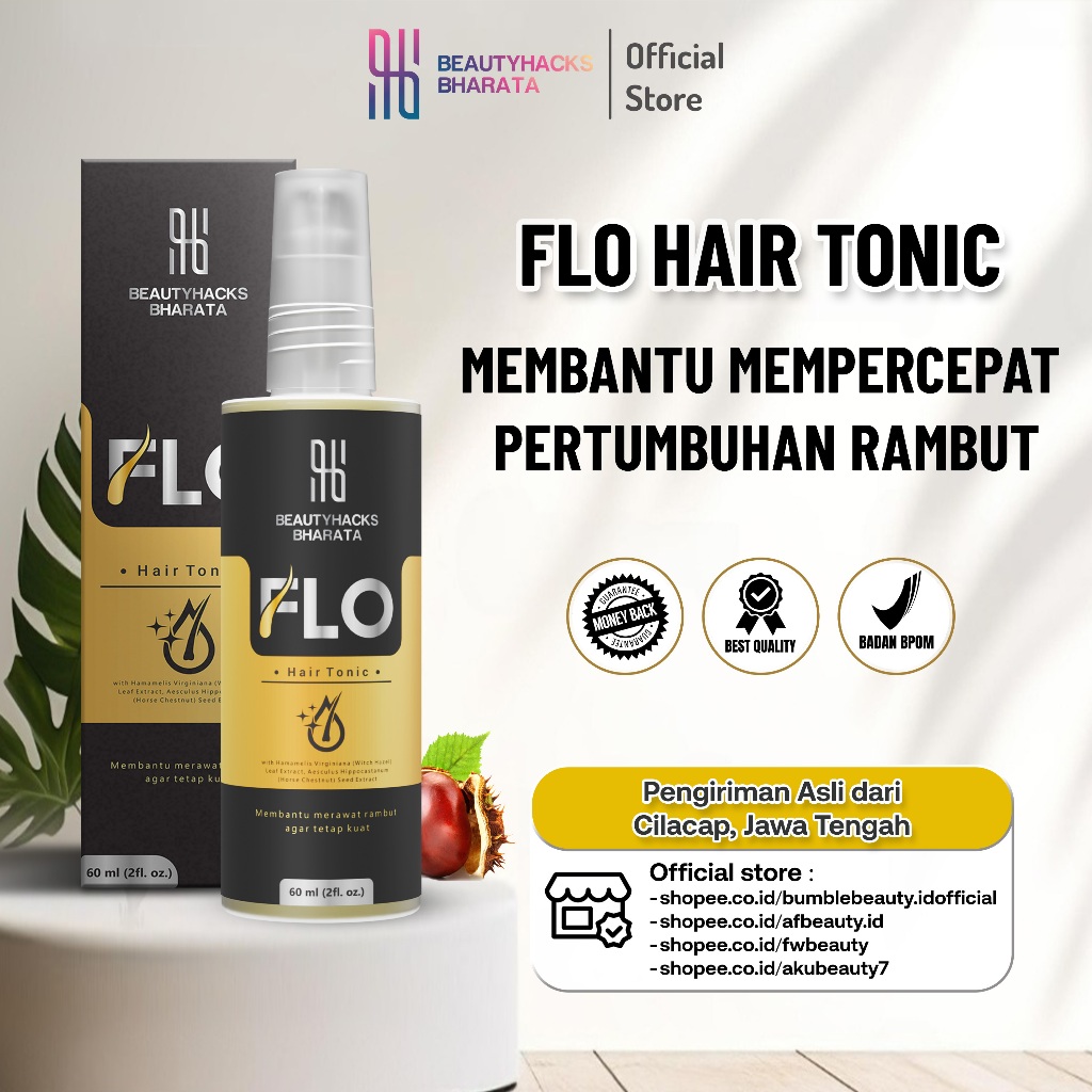 Jual FLO Hair Tonic Penumbuh Rambut Kebotakan Dini Original Beautyhacks ...
