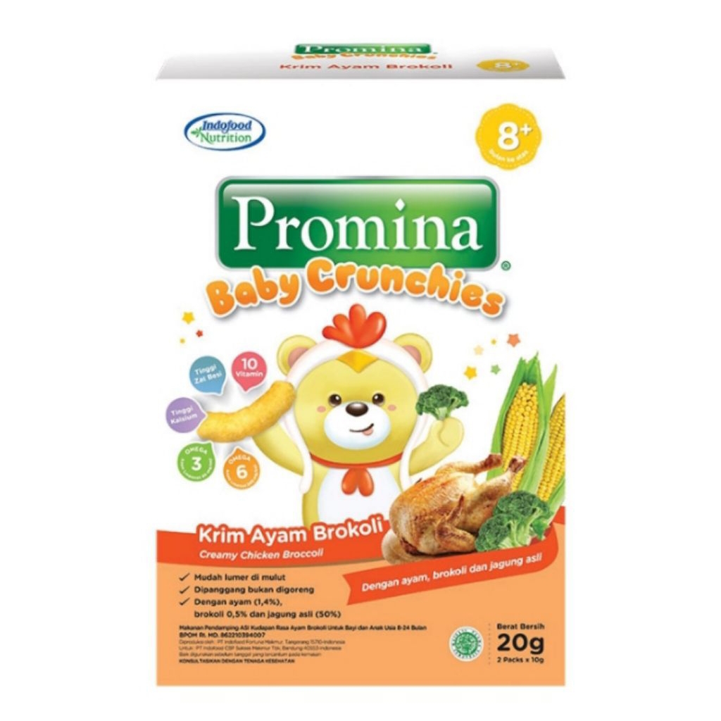 Jual Promina Baby Crunchies Snack Bayi Krim Ayam Brokoli 20 g | Shopee ...