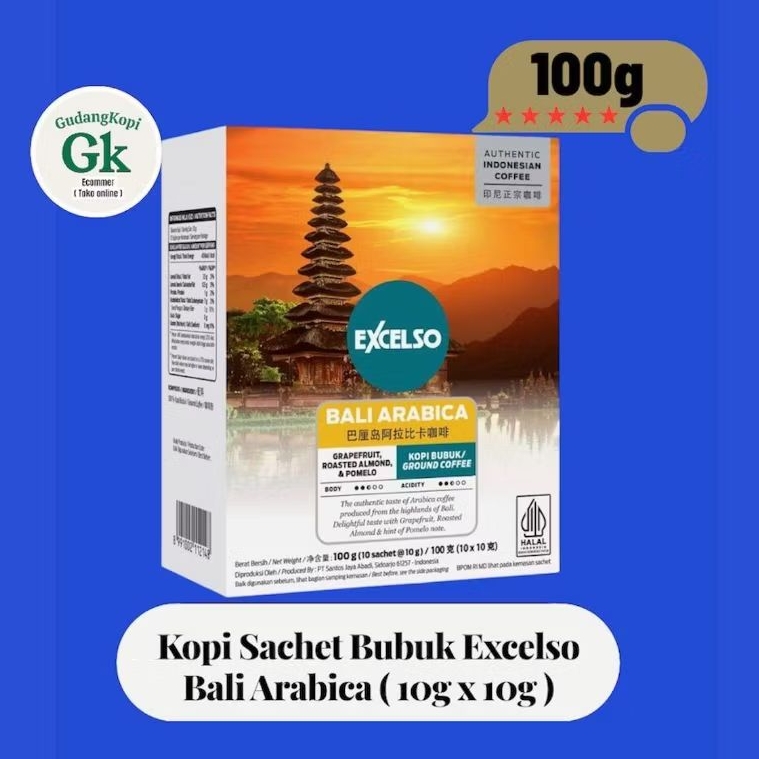 Jual Kopi Bubuk Sachet Excelso Bali Kintamani 100g | Shopee Indonesia