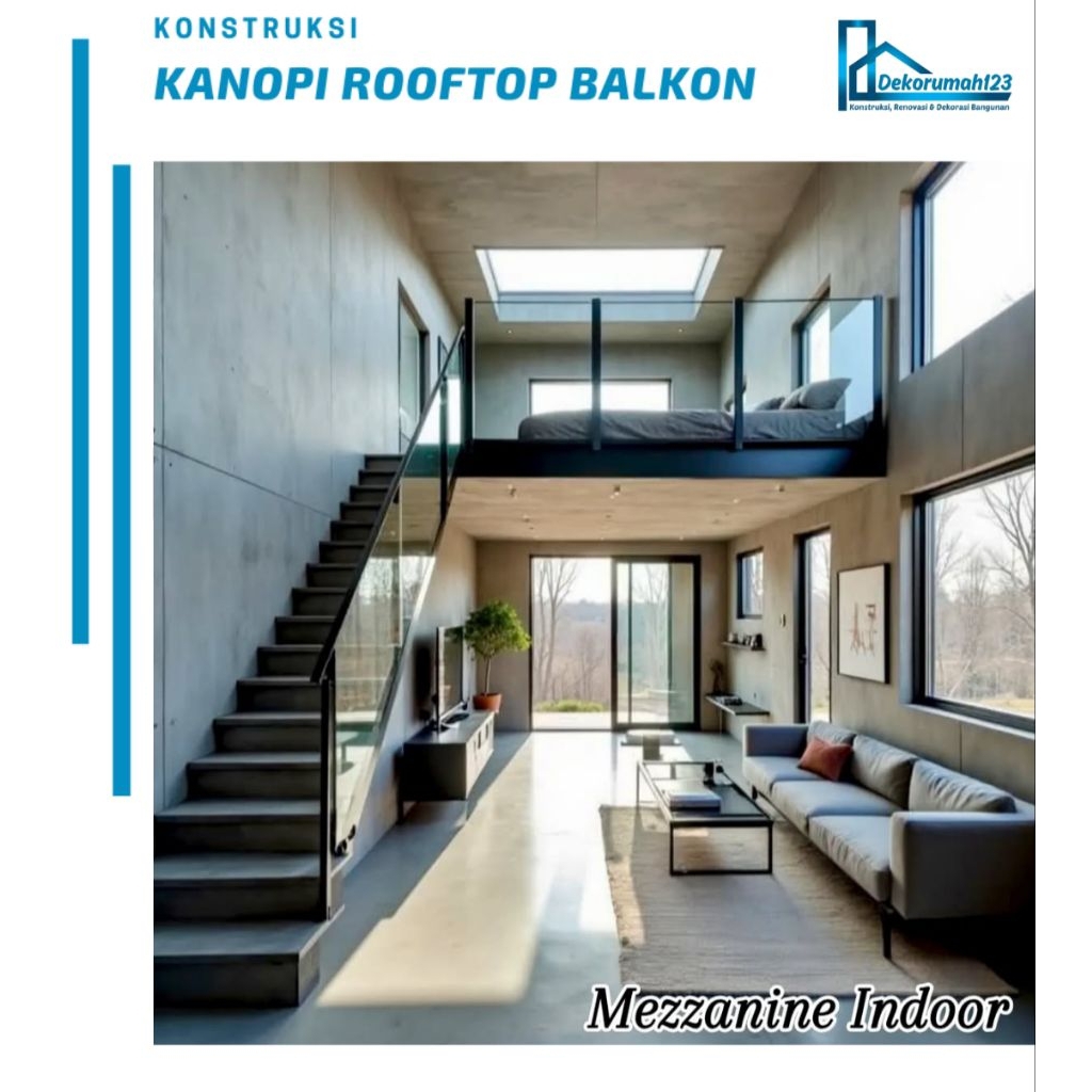 Jual Mezzanine Rooftop Balkon Minimalis Indoor Outdoor | Shopee Indonesia