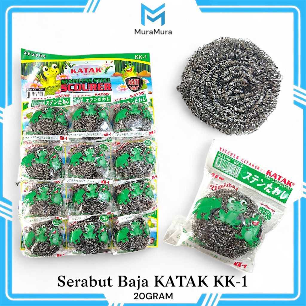 Jual Serabut Baja KATAK KK-1 (12pcs) - Sabut Cuci Panci Stainless Steel ...