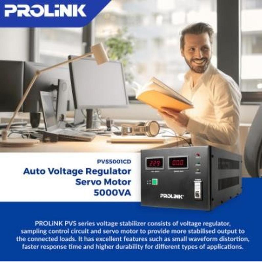 Jual Prolink PVS5001 5KVA Stabilizer 5000VA 4000W Servo Motor AVR ...