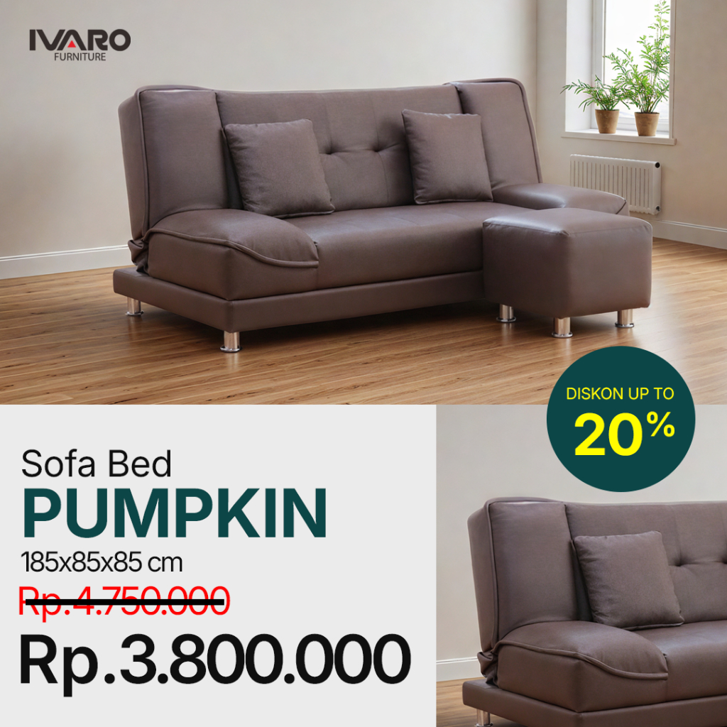 Jual Ivaro Year End Sale Sofa bed Pumpkin 180cm | Shopee Indonesia