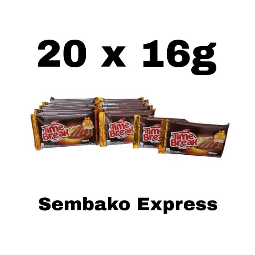 Jual Time Break Wafer Richoco Cokelat 20 x 16g – Wafer Renyah 5 Fingers ...