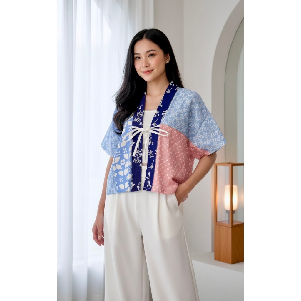Jual Batik ENOM - Outer Mirae - Ressa - Outer Batik Modern Wanita ...