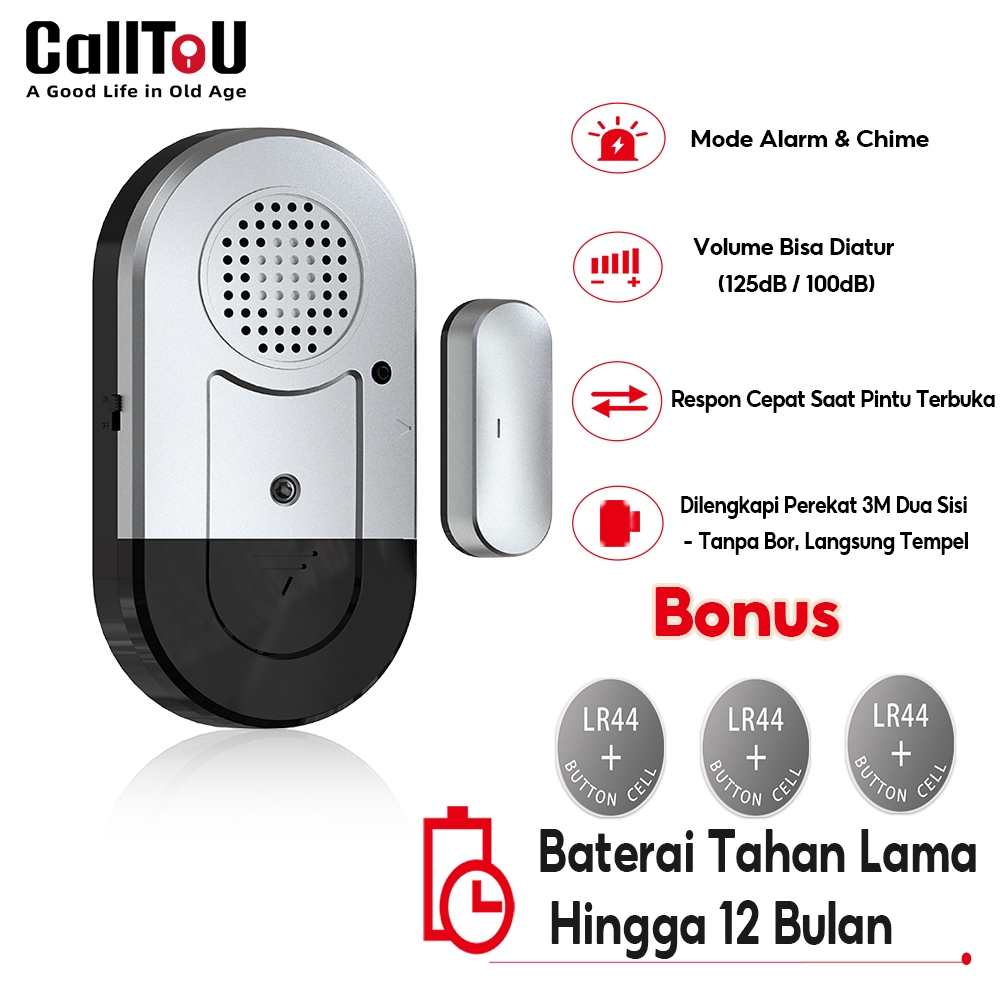 Jual CallToU Ori Alarm Pintu Lemari Jendela Rumah Anti Maling Alaram ...