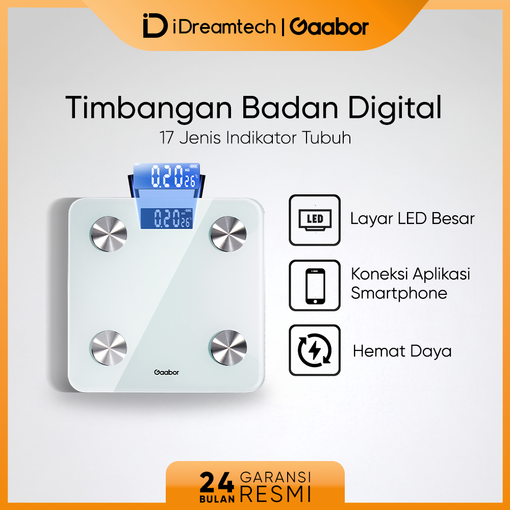 Jual Gaabor Timbangan Badan Digital BMI Kadar Lemak Masa Otot Body ...