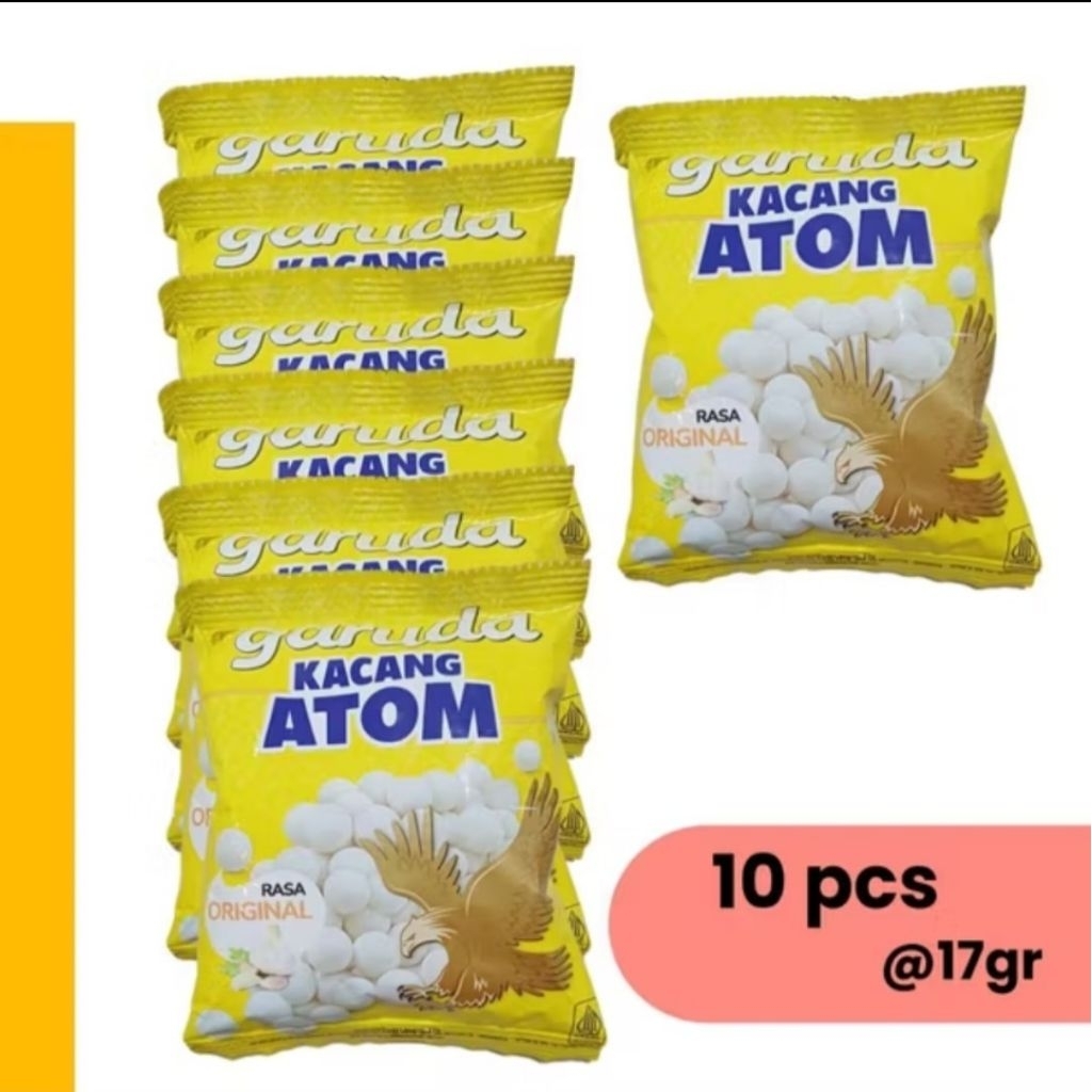 Jual Garuda Kacang Atom Original 17gr Isi 10pcs | Kacang Renyah Gurih ...