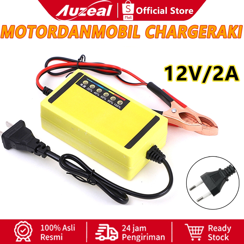 Jual Auzeal Charger Aki Mobil Motor 12V 2A - Power Puls Repair Untuk ...