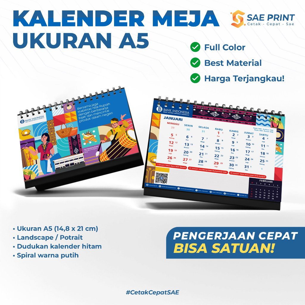 Jual KALENDER MEJA / KALENDER DUDUK / UKURAN A5 / 2026 | Shopee Indonesia