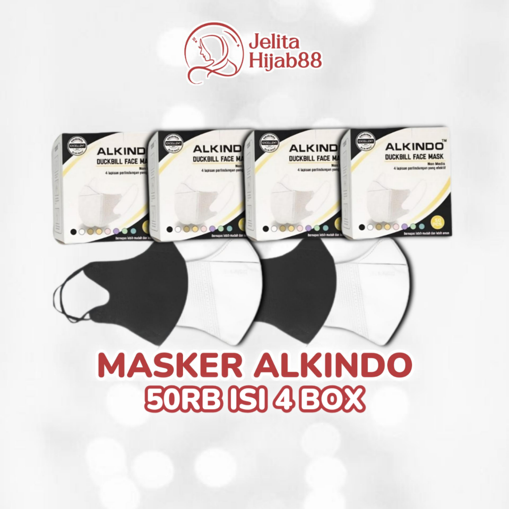 Jual (50Rb Isi 4 Box) Masker Duckbil / Duckbill Garis Alkindo | Shopee ...