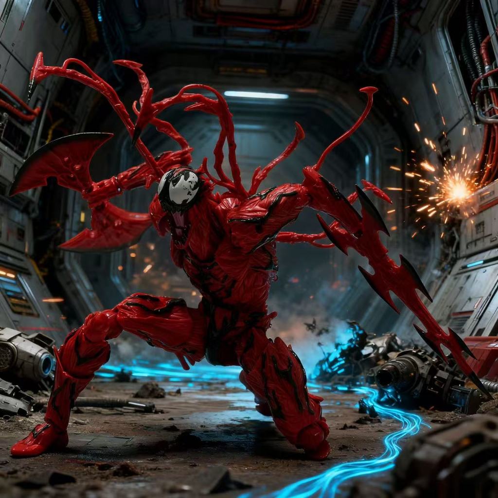 Jual SPIDERMAN VENOM RED 18CM action figure amazing yamaguchi revoltech ...