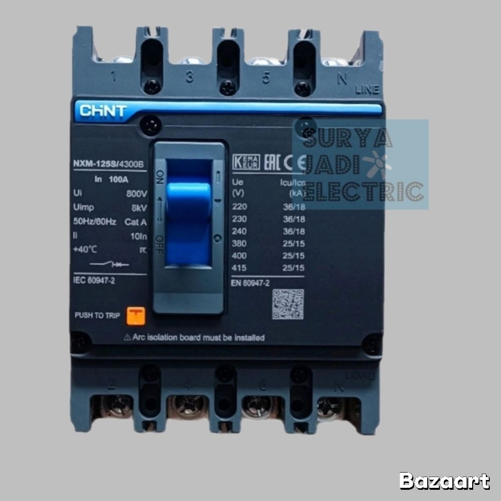 Jual MCCB Breaker CHINT 100A/4P 100A 4P NXM-125S 100A 4 Pole | Shopee ...