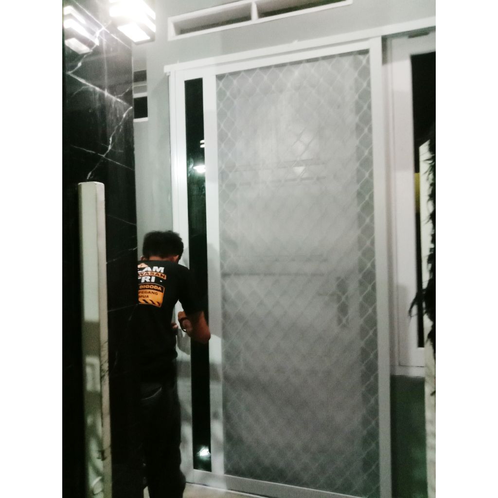 Jual Pintu Expanda double kawat nyamuk model sliding Rell atas bawah ...