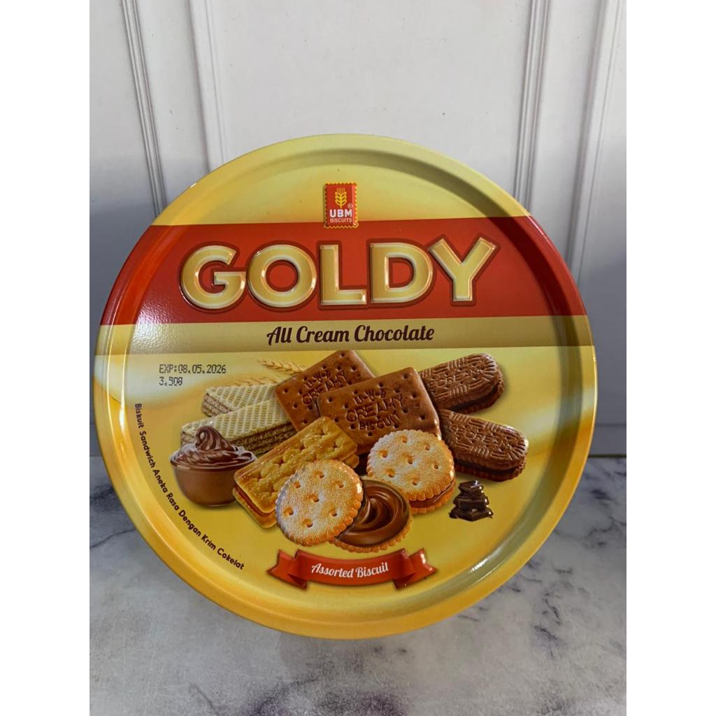 Jual UBM GOLDY ASSORTED BISCUIT ALL CREAM CHOCOLATE/biskuit sandwich ...