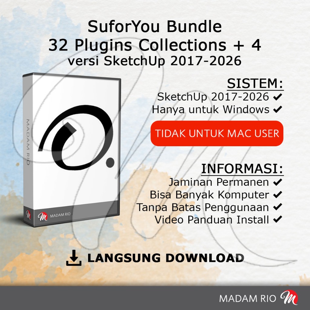 Jual S4U Pack SuforYou Plugin SketchUp Bundle Full Versi Permanen ...