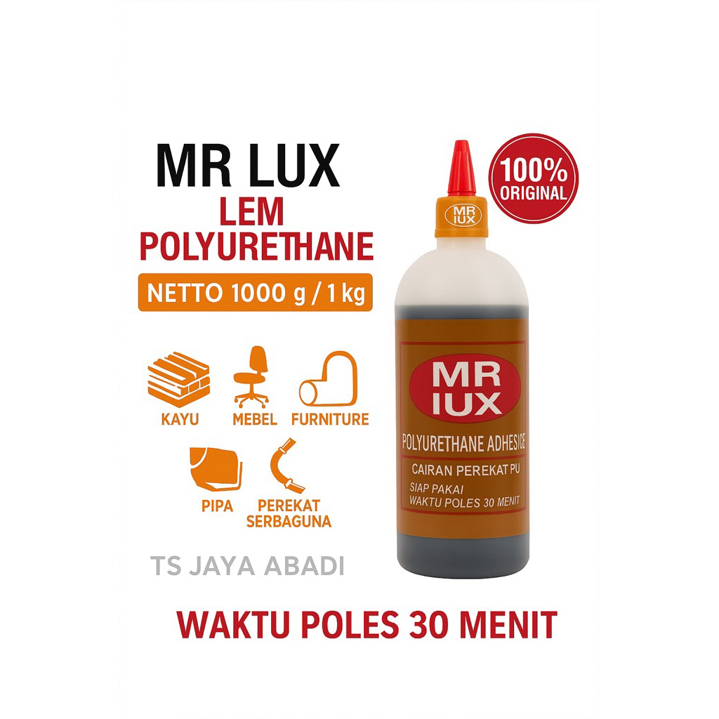 Jual Lem Kayu Super Kuat Lem Kayu Basah Lem Madu PU Polyurethane MR lux ...