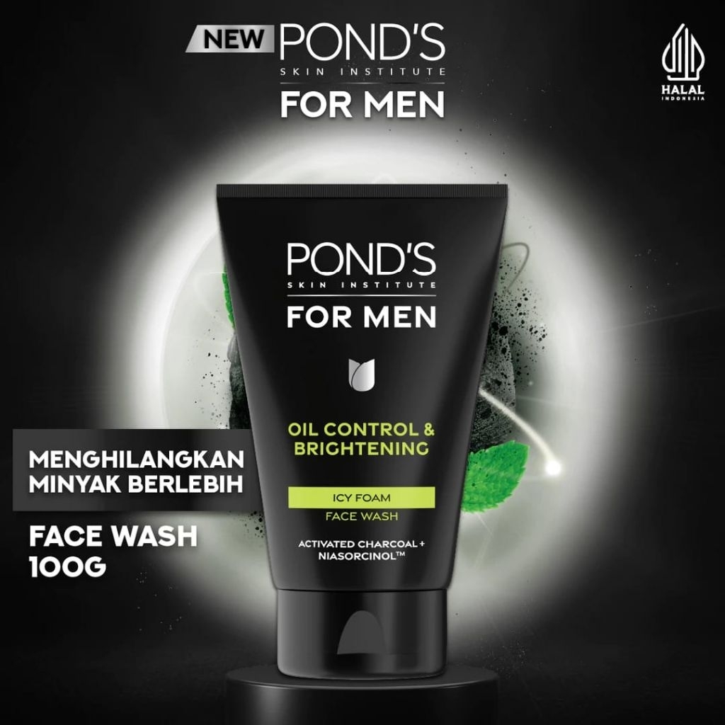 Jual Ponds Men Face Wash Oil Control & Brightening 100gr | Shopee Indonesia