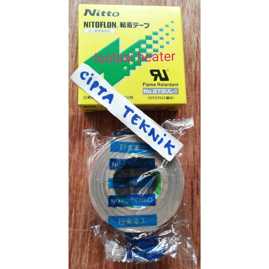Jual Isolasi Tahan Panas Nitto Denko lebar 19 mm Nitoflon Adhesive Tape ...