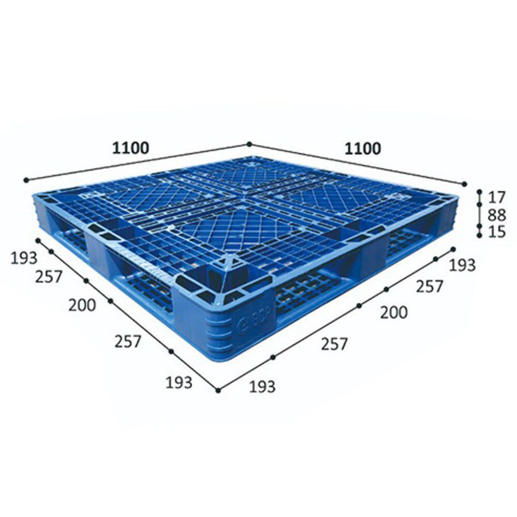Jual pallet plastic/ uk 110x110x12 biru | Shopee Indonesia