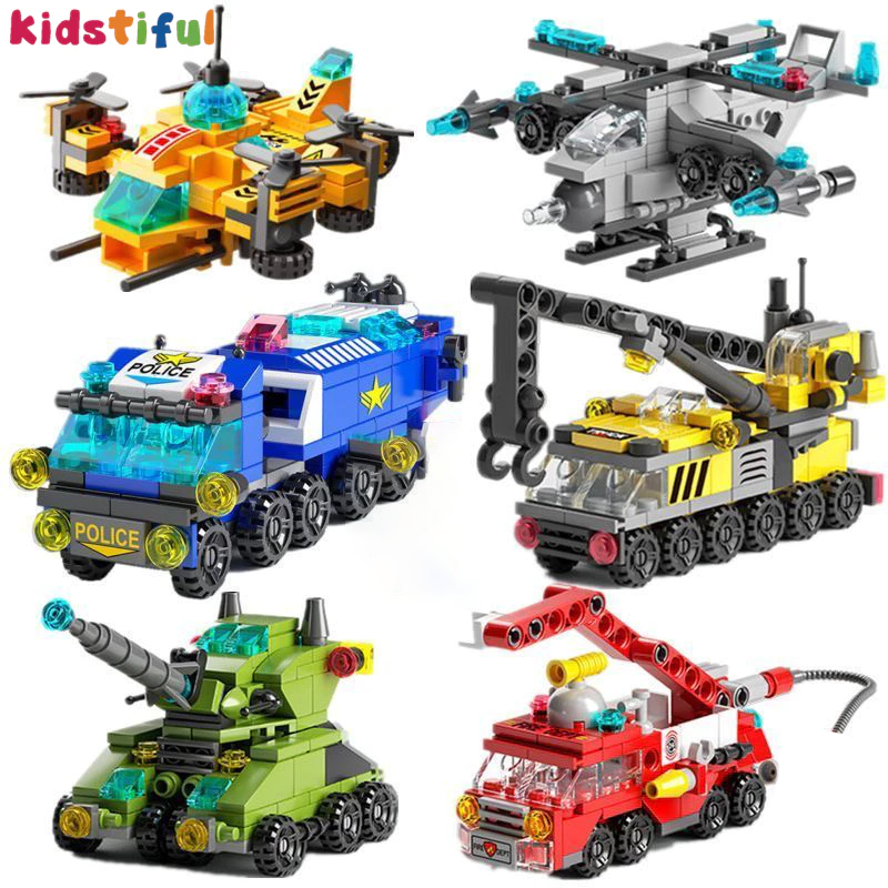 Jual Kidstiful Mainan 6IN1 Tiger SWAT Model Mainan Edukasi Balok ...