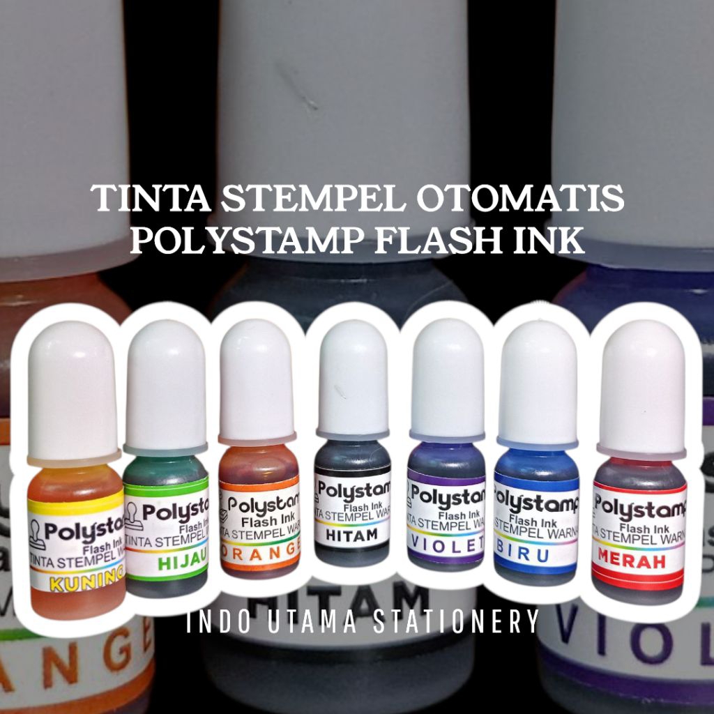 Jual POLY STAMP FLASH INK | TINTA STEMPEL OTOMATIS | Shopee Indonesia