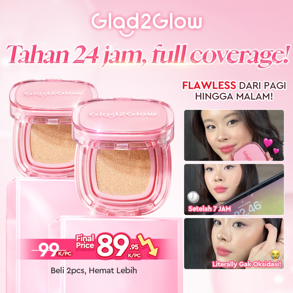 Jual [ 100%ORI ]Glad2Glow Perfect Cover Cushion | Cushion Glad2Glow ...