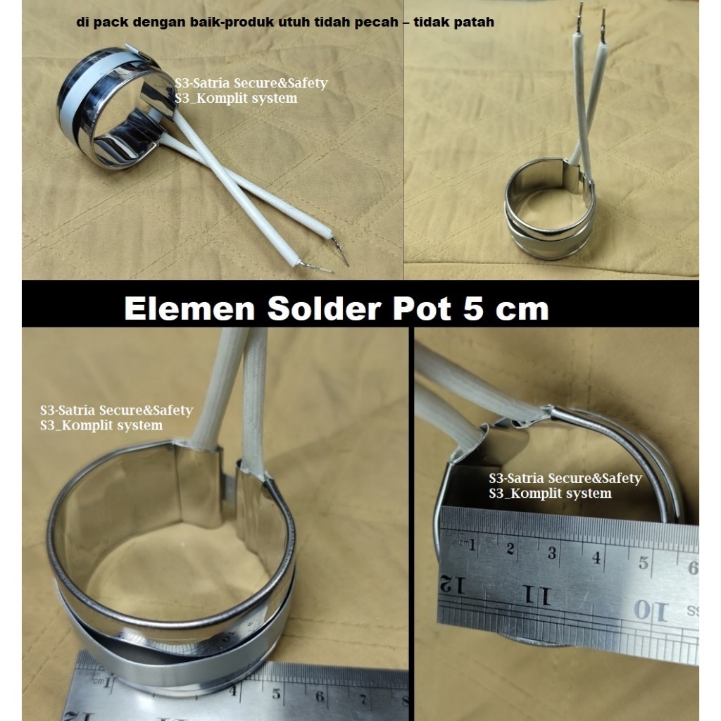 Jual Elemen Solder Pot 5 cm kecil Element Pemanas Timah Batang cair kan ...