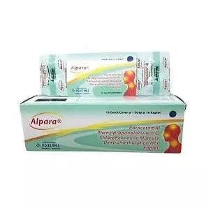 Jual ALPARA TAB 1 STRIP 10 TAB OBAT SAKIT KEPALA, FLU, BATUK DAN DEMAM ...