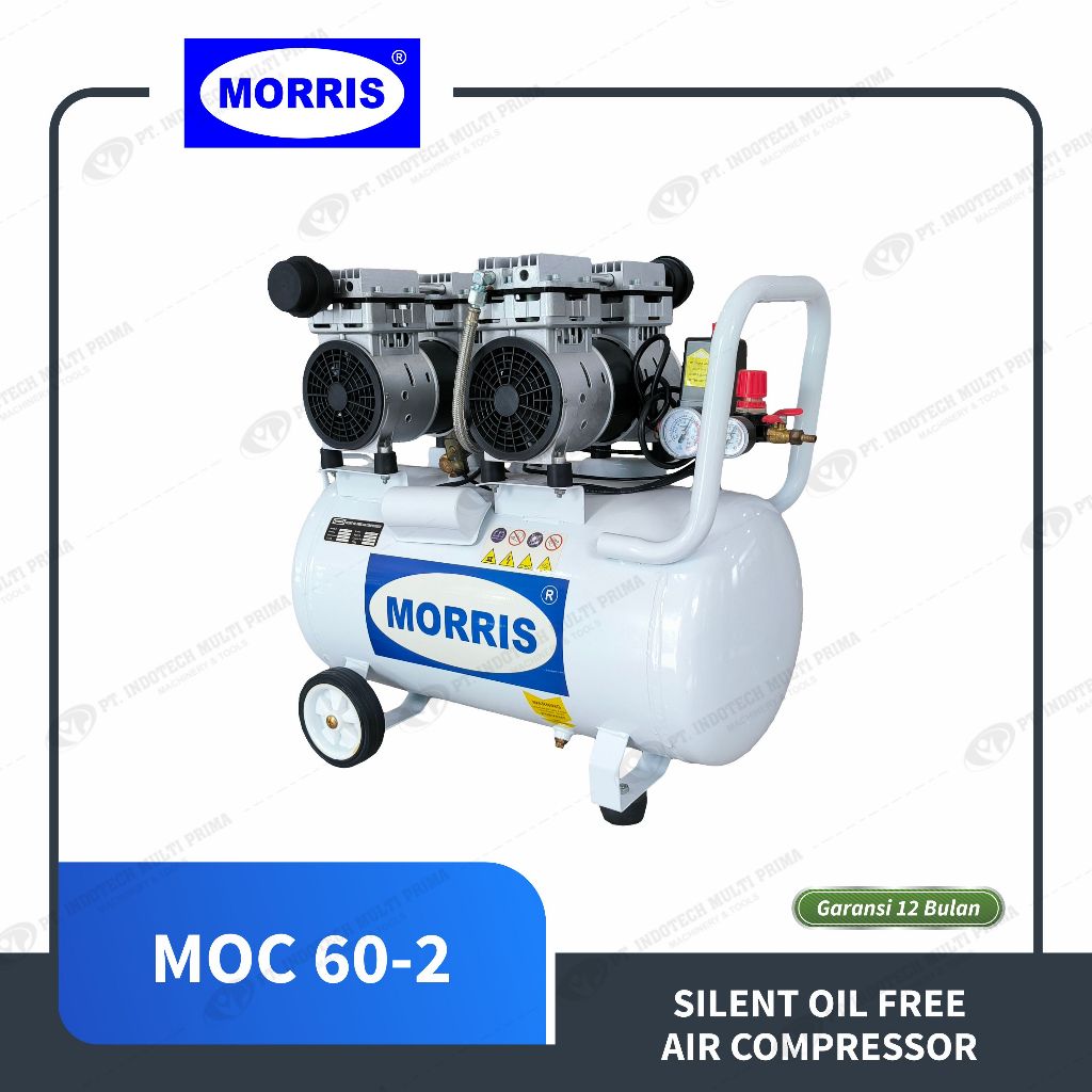 Jual Morris Oil Less Compressor tipe MOC 60-2 - Kompresor Tanpa Oli ...