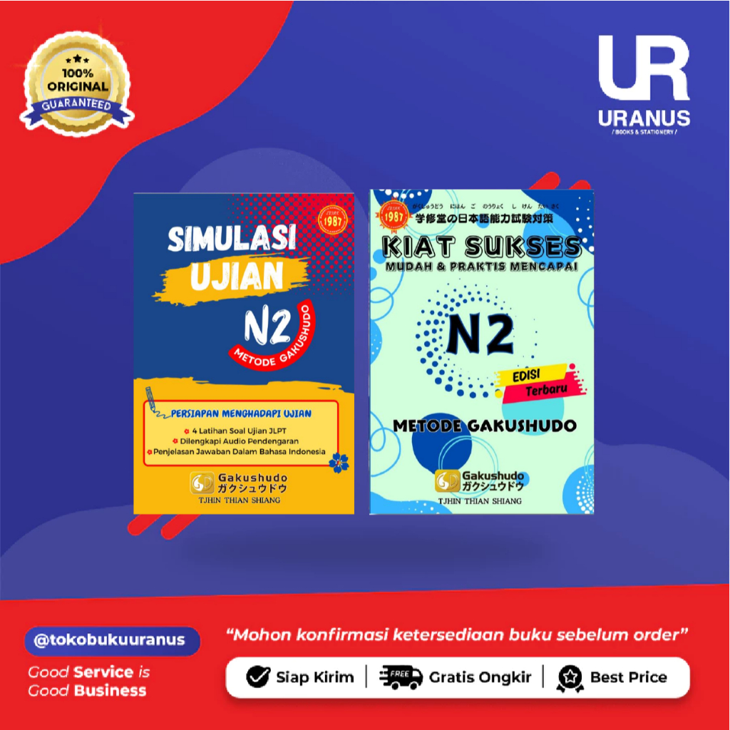 Jual BUNDLE JLPT N2 Kiat Sukses & Simulasi Ujian 100% ORIGINAL ASLI ...