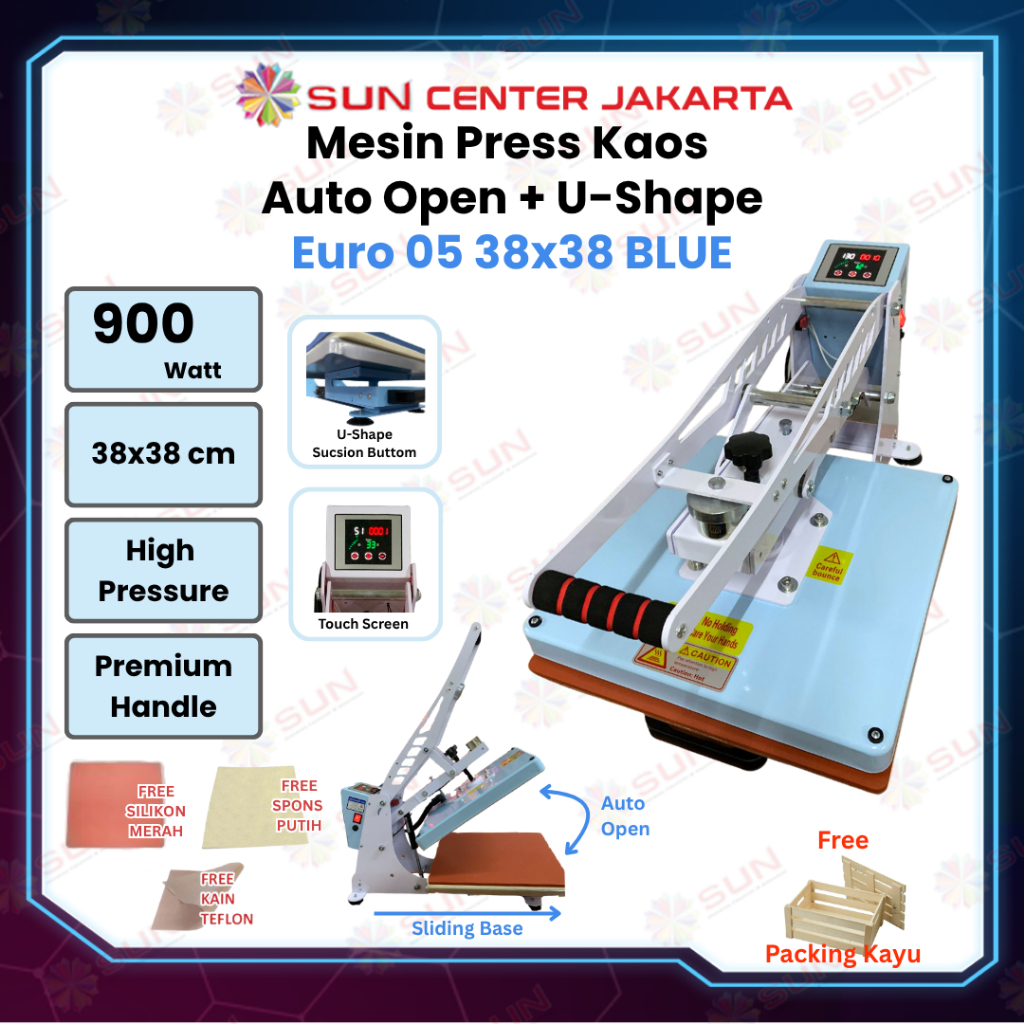 Jual Mesin Press Sablon Kaos OTOMATIS Auto Open Sliding EURO-04 / 05 ...