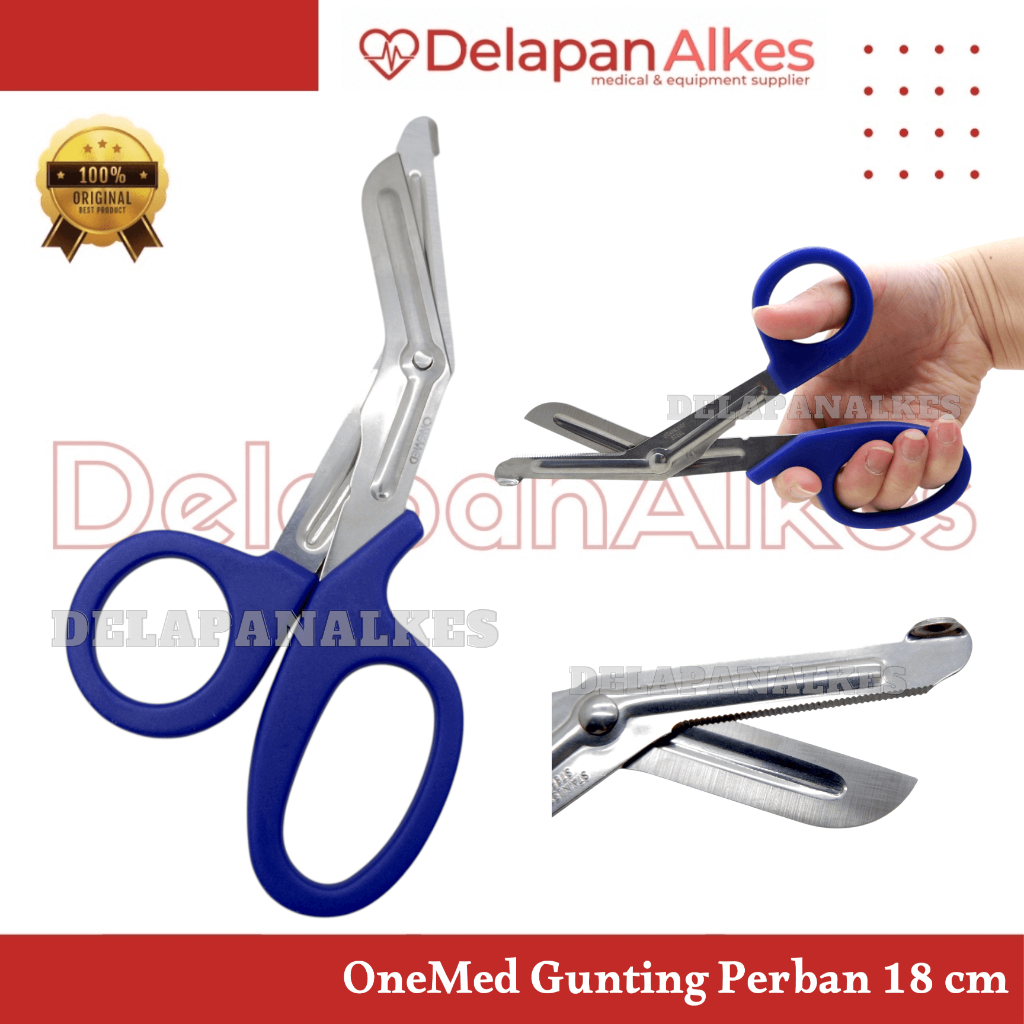Jual OneMed Gunting Perban / Gunting Verban / Lister Bandage Plaster ...