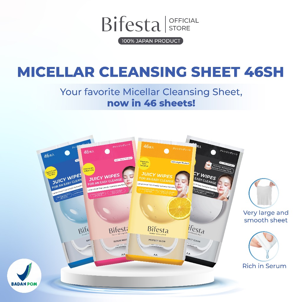 Jual BARU!Bifesta Micellar Cleansing Sheet (46 Sheet) (Pembersih makeup ...
