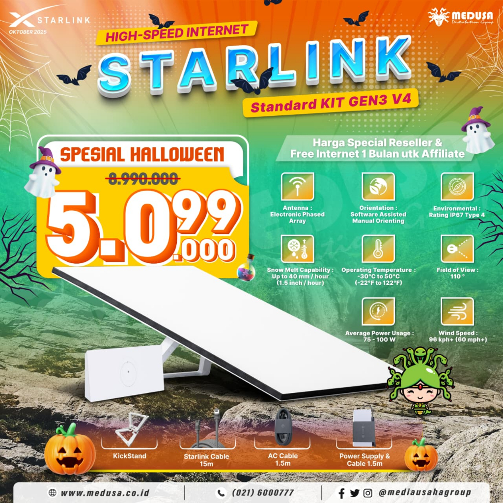 Jual [DIPANDU AKTIVASI sd BERHASIL] STARLINK V4 GEN 3 STANDARD DUAL ...