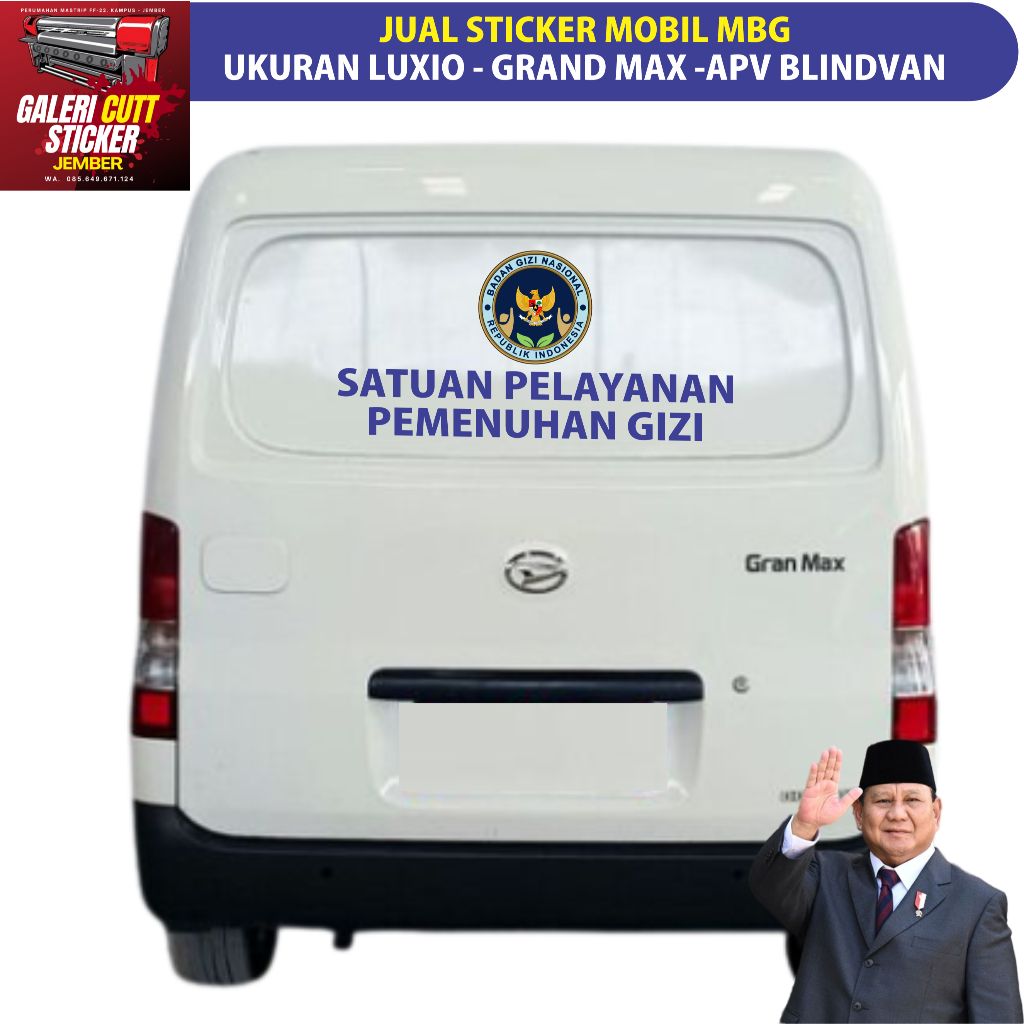 Jual STICKER MOBIL MBG BGN BADAN GIZI NASIONAL | Shopee Indonesia